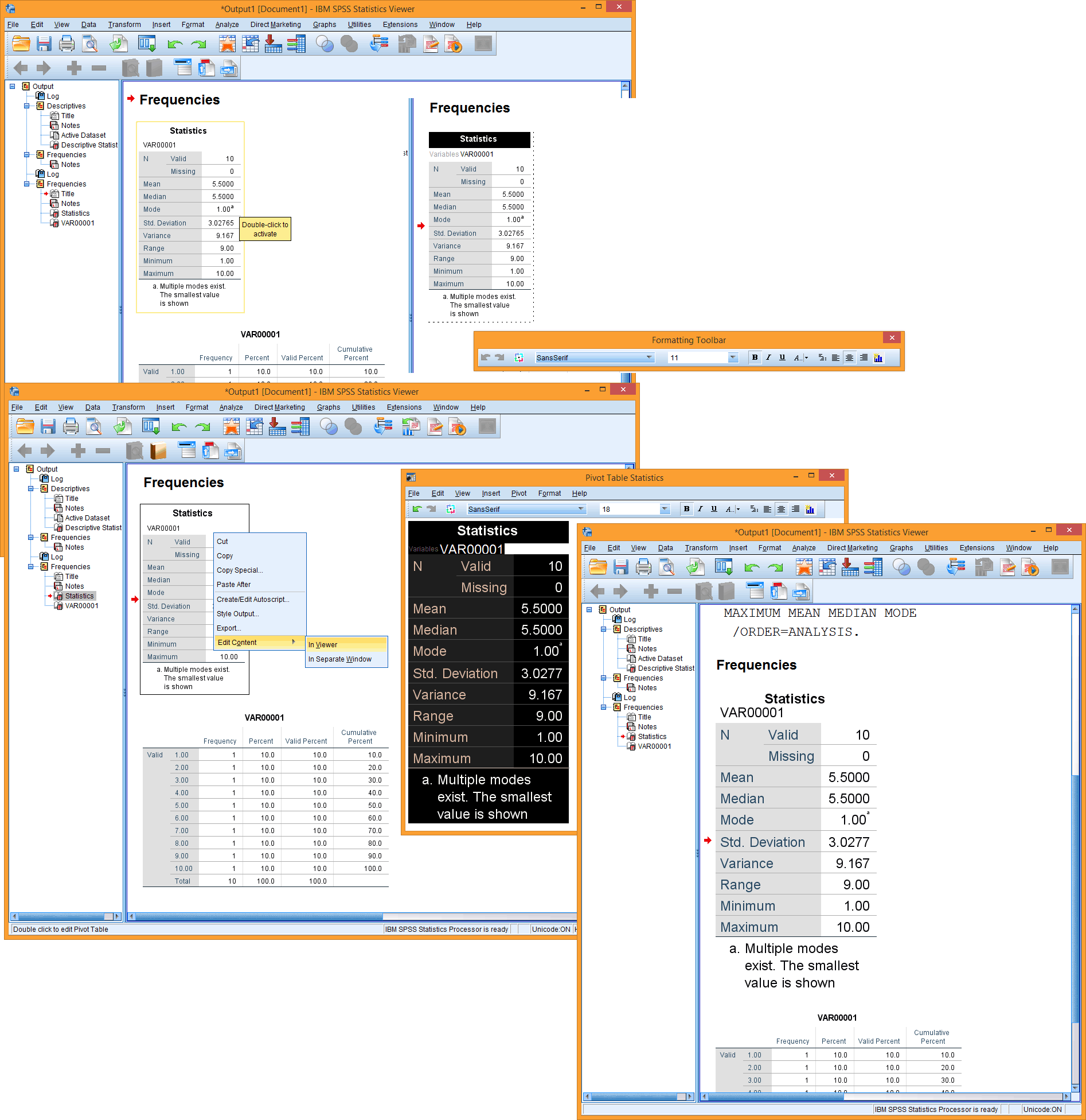 SPSS How To Change Font